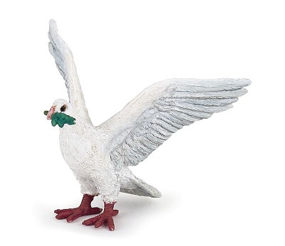 Hvit due miniatyrfigur