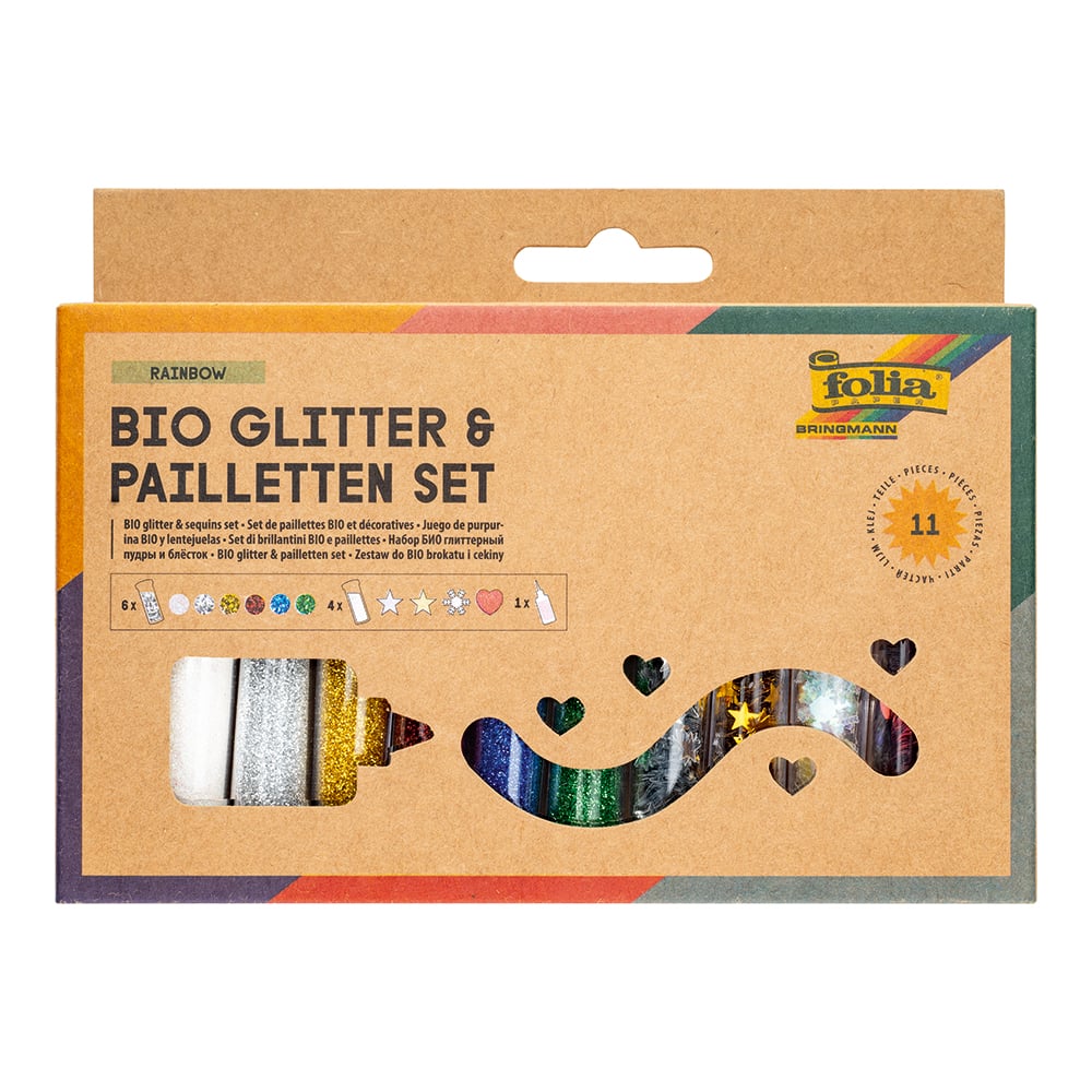 Bioglitter og paljetter – 10 farger