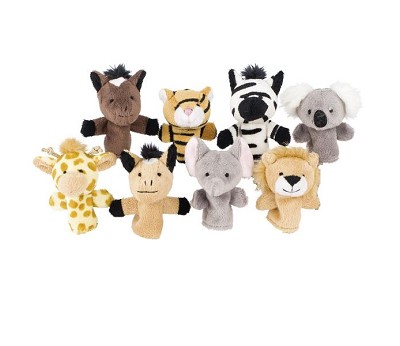 Fingerdukke med dyr, 8 valg