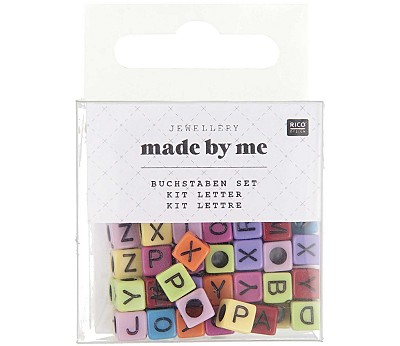 Mini perlesett fargerike bokstaver, 95stk