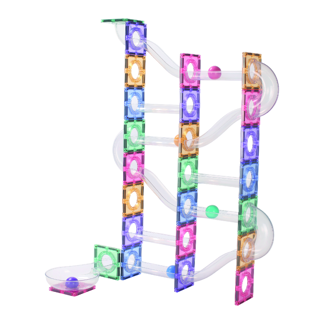 Kulebane byggesett med magnetbrikker 110 deler