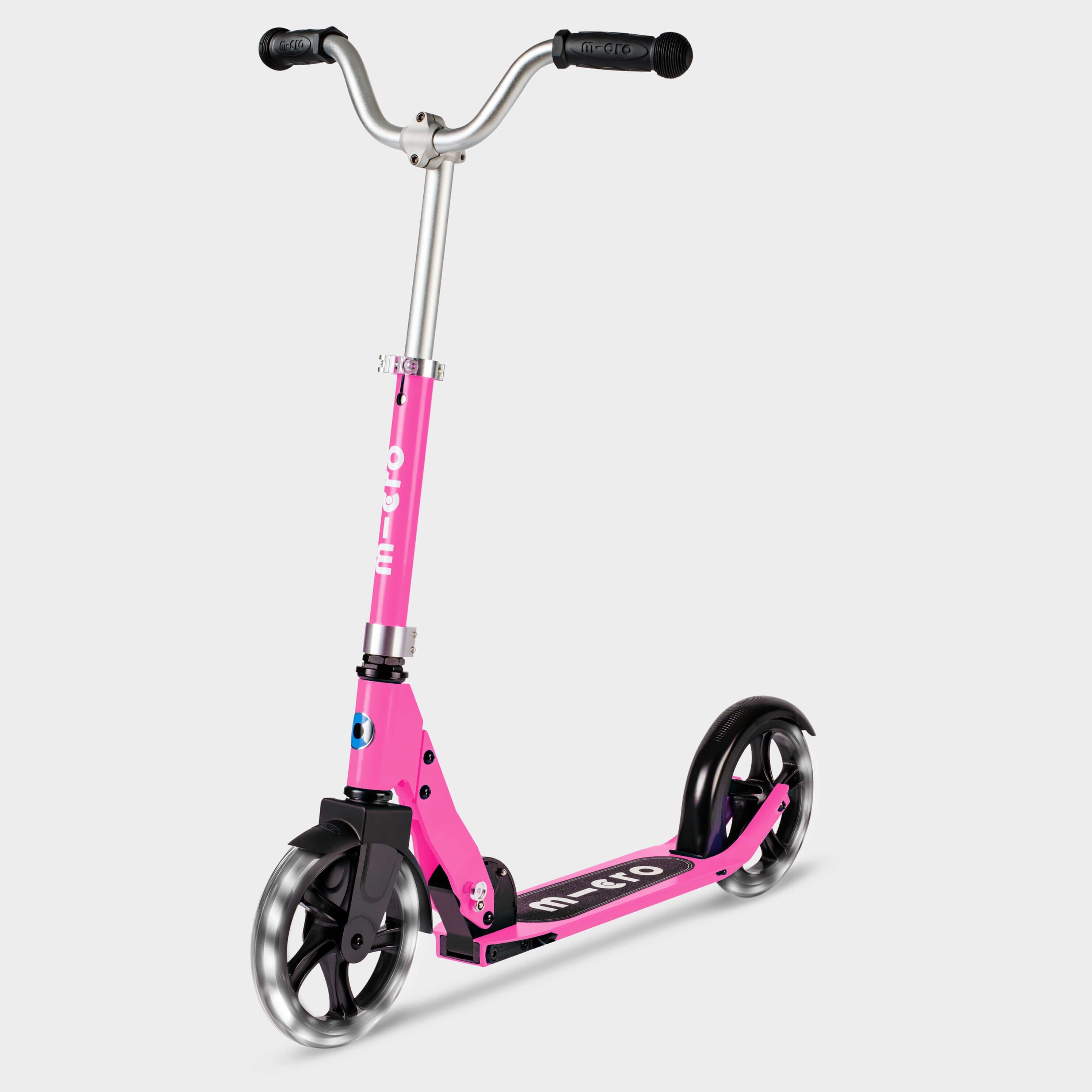 Micro Cruiser sparkesykkel med store LED-hjul, Pink