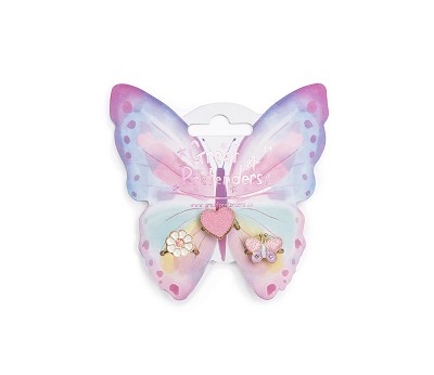 Ringer 3 stk, hjerte, sommerfugl og blomst