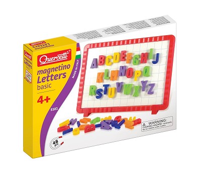 Magnettavla med 48 bokstavsmagneter